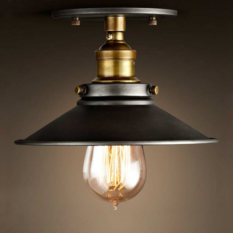 Купить Американский Винтаж медная лампа балкон потолочные лампы света ...