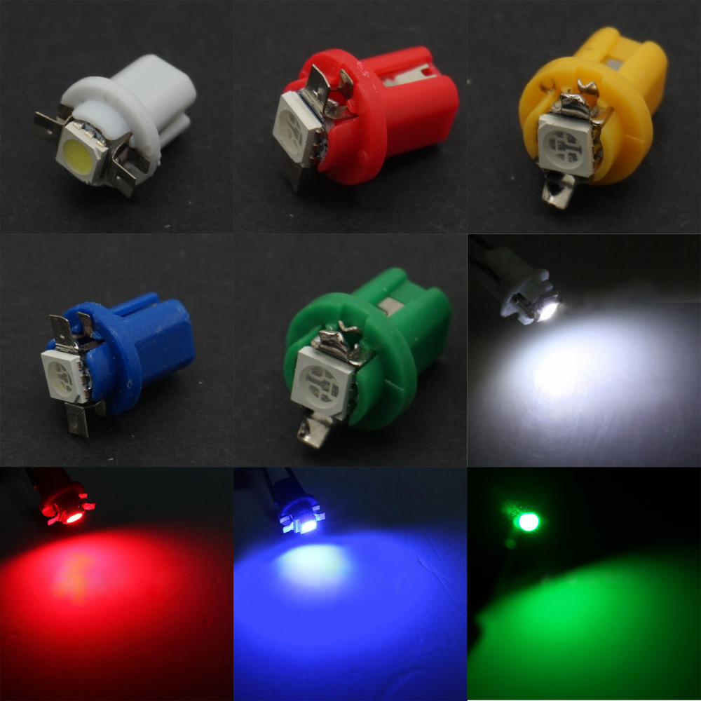Купить 10 X B8 5d B8 5 509t 5050 светодиодные 1 Smd T5 автомобилей