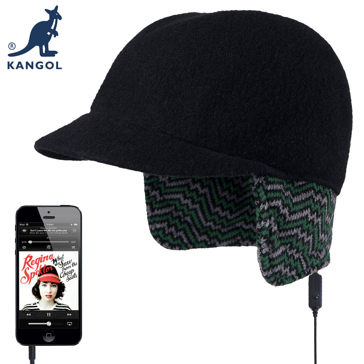 Купить KANGOL шерстяная шапка с наушников встроенные в интернет ...