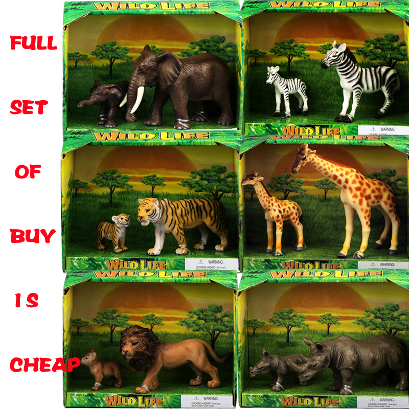 wholesale refined simulation model animal toy lion zebra elephant ...