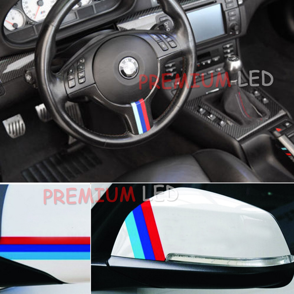 Купить 10 «m цветной полосой Декаль наклейки для bmw экстерьера и ...